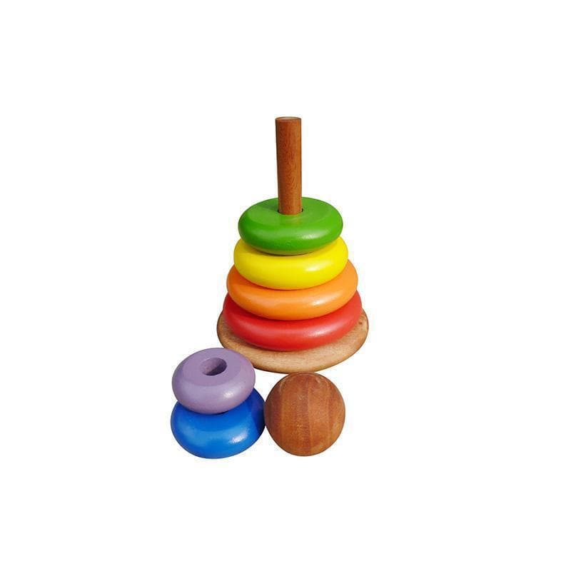 Qtoys | Wooden Bouncing Stacking Rings | My Happy Helpers