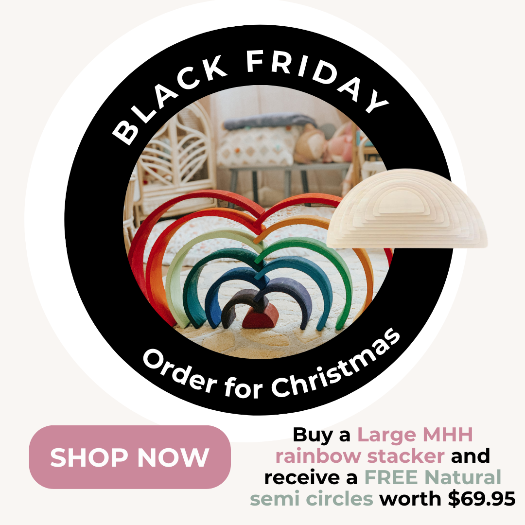 Rainbow Stacker | Montessori Wooden Rainbow | Free Play