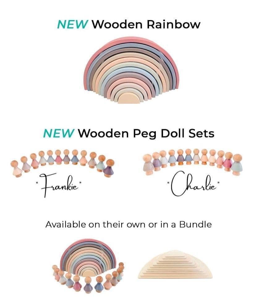 Wooden Harmony Rainbow | Rainbow Stackers | Waldorf – My Happy Helpers