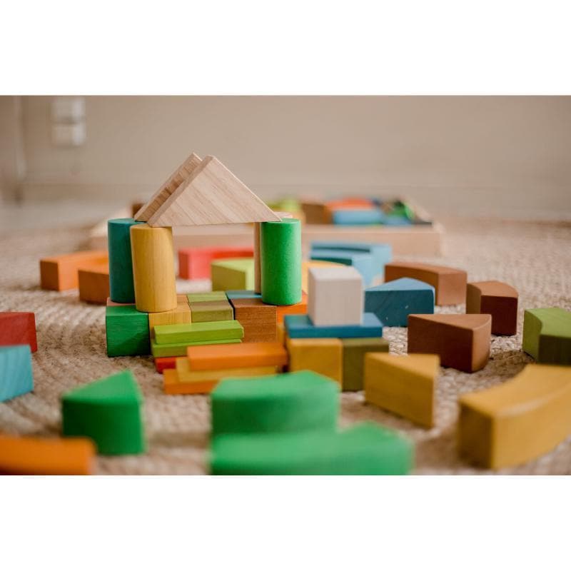 Qtoys Jumbo Natural Rainbow Blocks 86 pcs. | My Happy Helpers