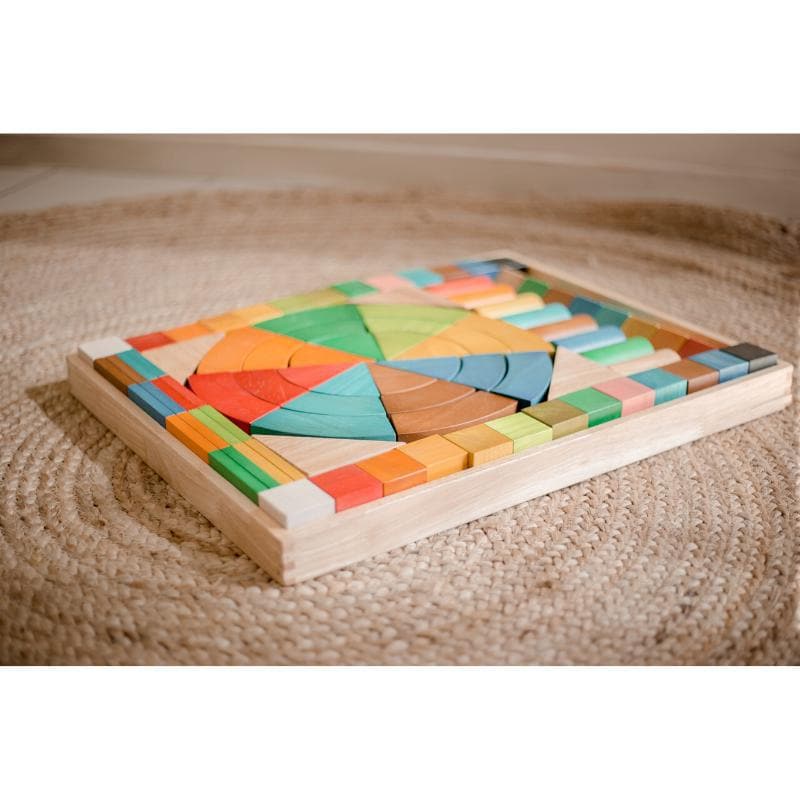 Qtoys Jumbo Natural Rainbow Blocks 86 pcs. | My Happy Helpers