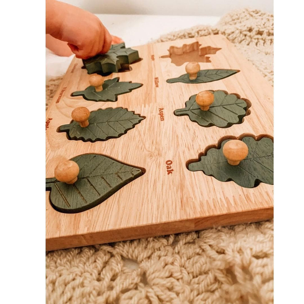Montessori Leaf Puzzle | Wooden Montessori Toddler Puzzle