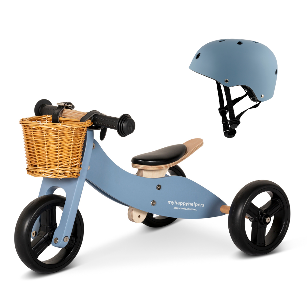 2 in 1 Mini Trike - Slate Blue Bundle | Convertible Bike for Toddlers ...
