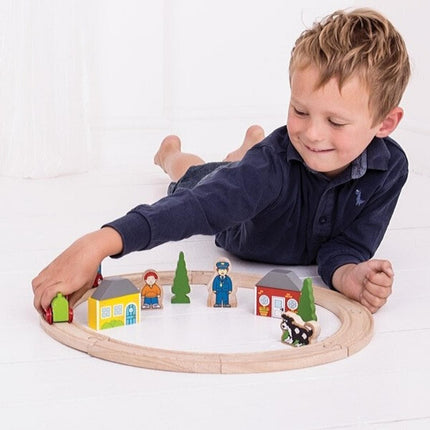 My First Train Set | Wooden Train Set for 1Year Old – My Happy Helpers