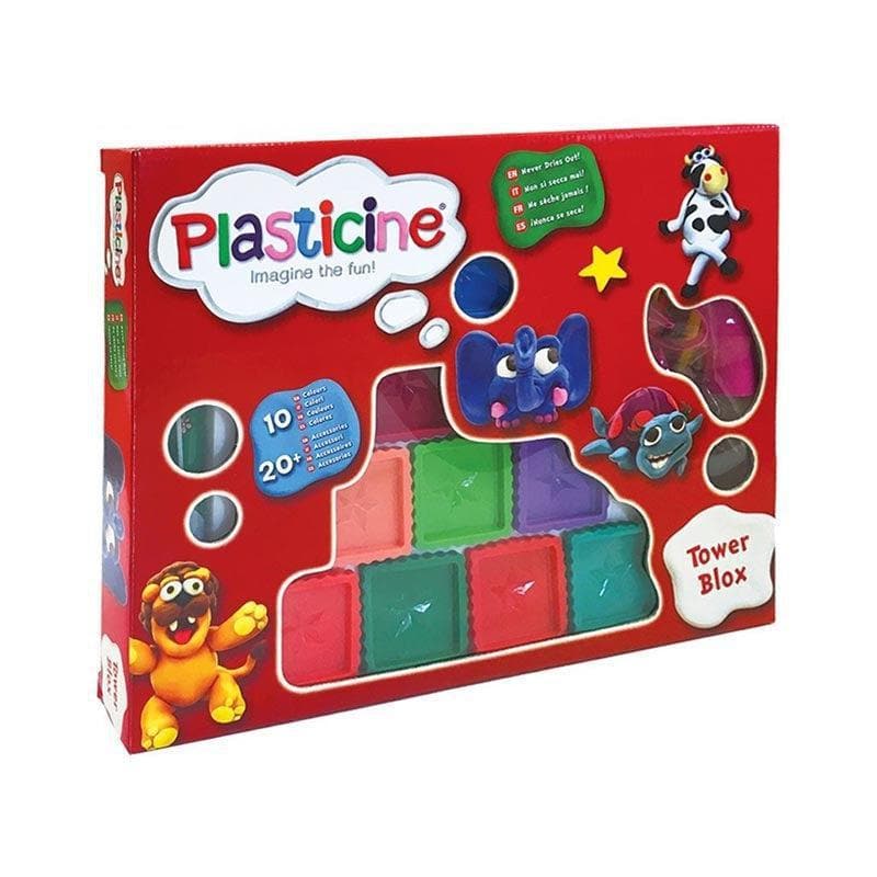 Plasticine - Tower Blox - 10 Colors Modelling Clay | My Happy Helpers